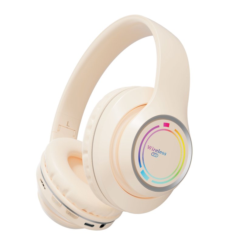 Kinsi V3 Auriculares Inalámbricos Bluettoth HiFi RGB Crema ...