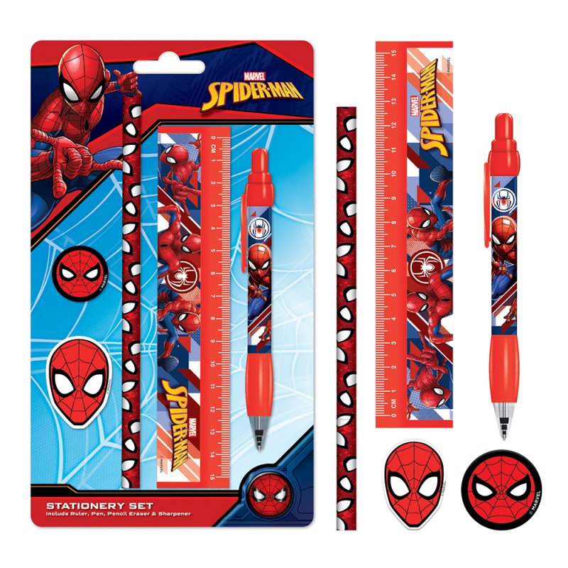 Pack de papeterie Pyramid Marvel, thermoplastifié, 5 pièces, crayon ...