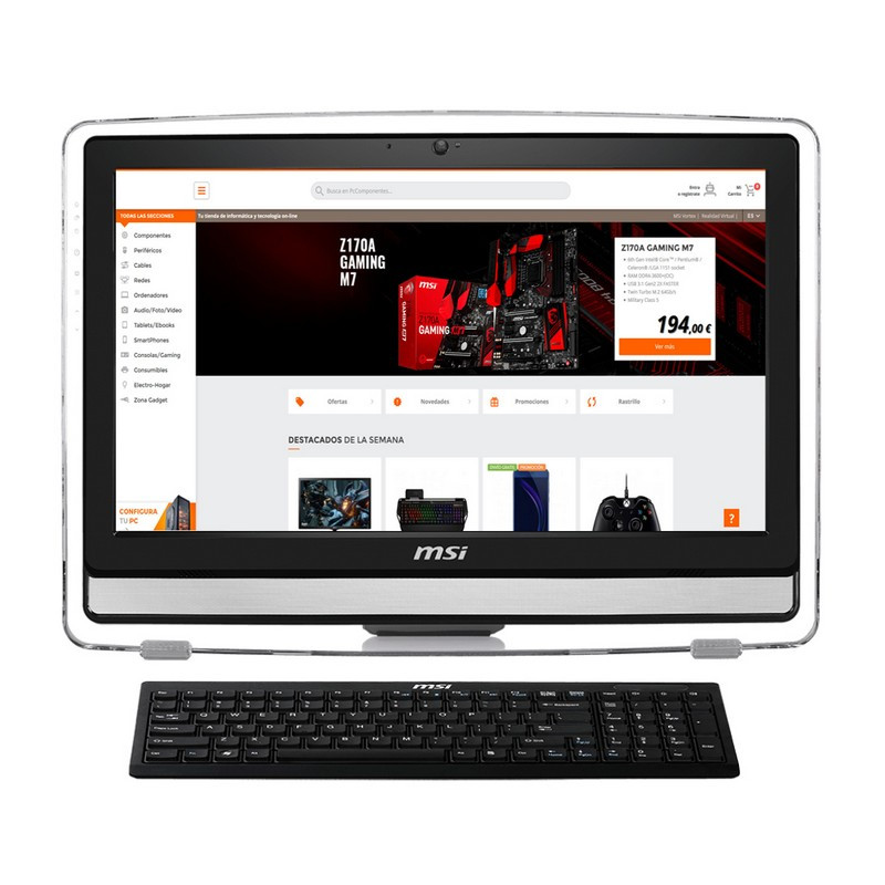 MSI Pro 22ET 4BW-021XEU Intel Celeron N3160/4GB/1TB/21.5" Táctil ...