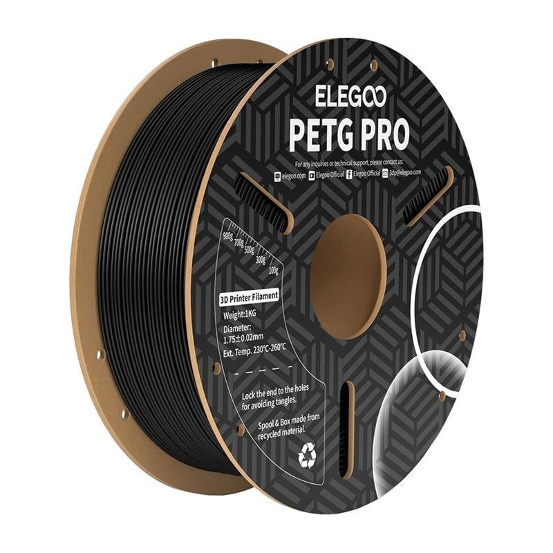 Filament ELEGOO PETG Pro 1.75mm Noir 1kg | PcComponentes.fr