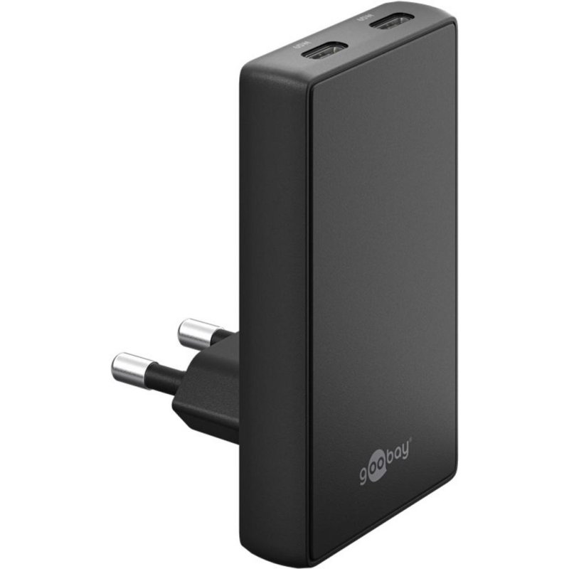 Cargador Goobay 75725 65W 2 Ports USB-C Power Delivery Noir ...