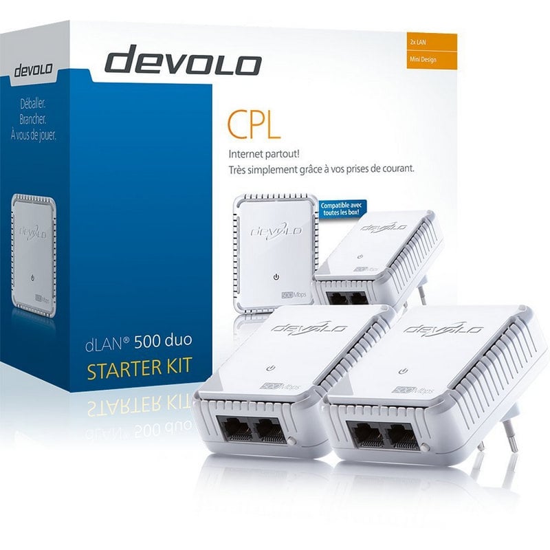 Devolo dLAN 500 Duo Starter Kit PLC Adaptador Powerline | PcComponentes.com