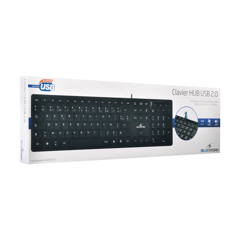 Bluestork Hub Teclado Slim con USB Integrado | PcComponentes.com