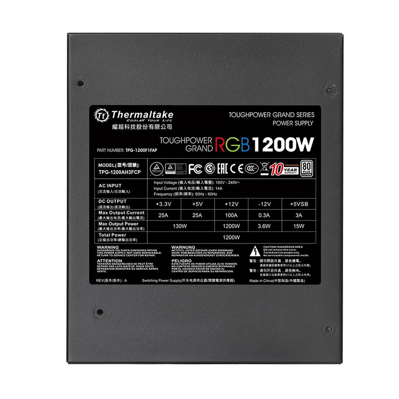Thermaltake Toughpower Grand RGB 1200W 80 Plus Platinum Modular ...