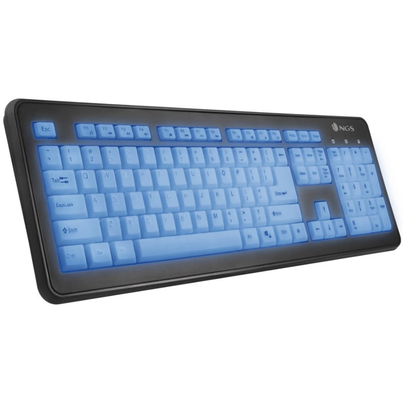 NGS Bluelagoon Teclado Iluminado Multimedia | PcComponentes.com
