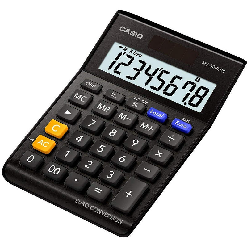 Casio MS-80VERII Calculadora Básica Negra