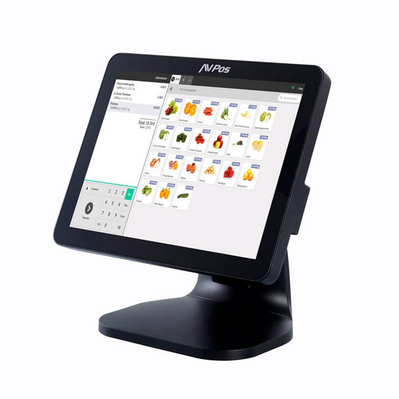 AVPos K5000 15" Monitor Compacto para TPV Negro