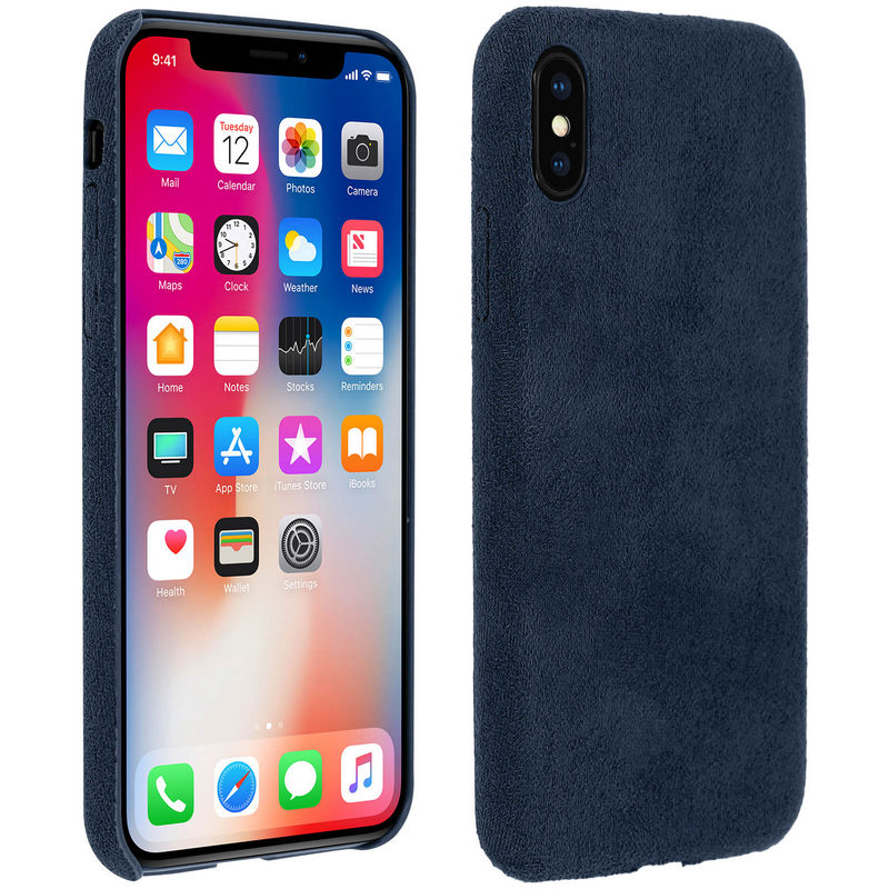 Avizar Funda Nubuck Azul para iPhone X/XS