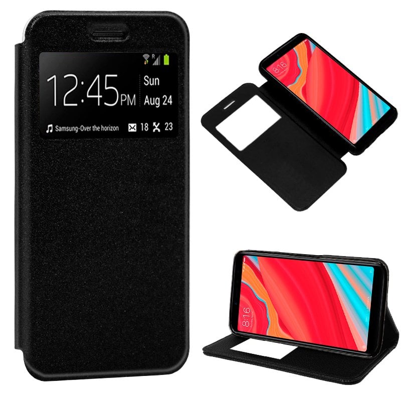 Cool Funda Flip Cover Liso Negro para Xiaomi Redmi S2