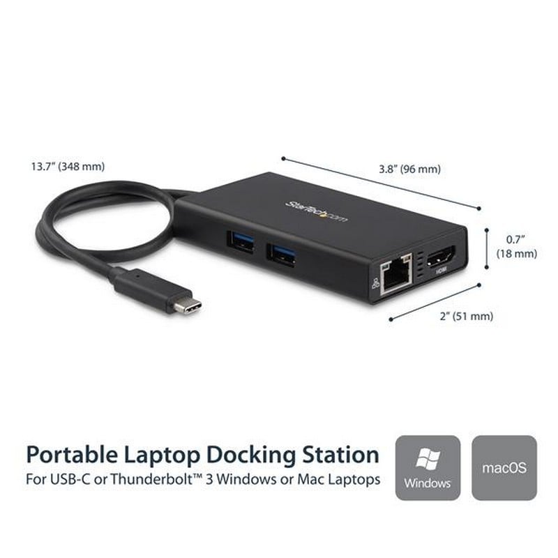 StarTech Adaptador Multipuertos USB-C con HDMI/2x Puertos USB-A/PD 60W ...