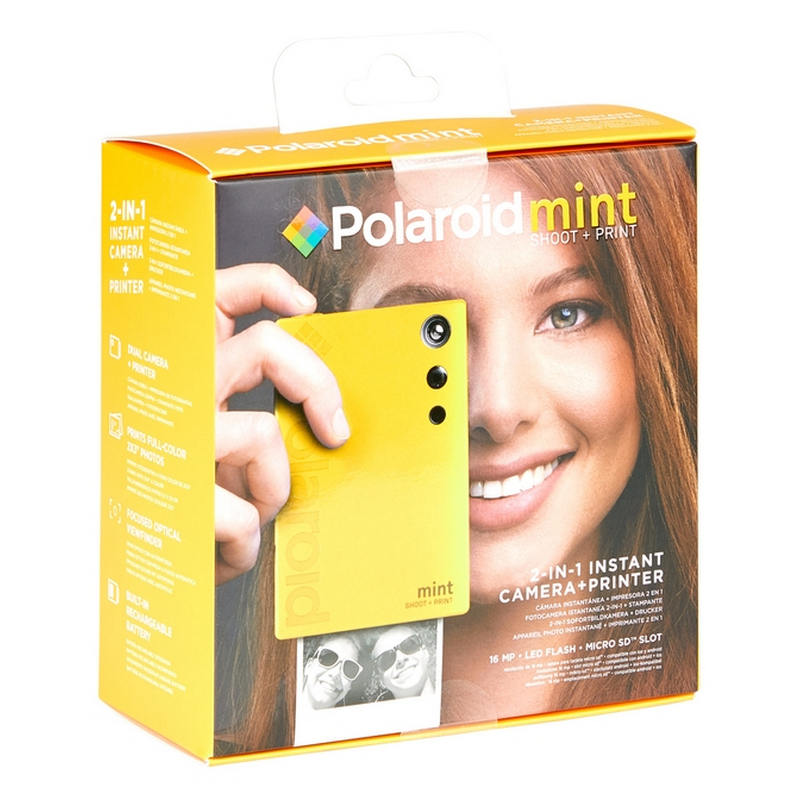 Polaroid Mint 2 en 1 Cámara Instantánea Amarilla | PcComponentes.com