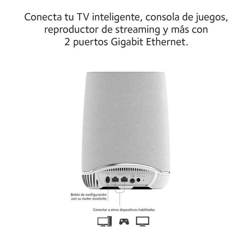 Netgear Orbi Voice RBS40V Satélite WiFi y Altavoz Inteligente Adicional ...