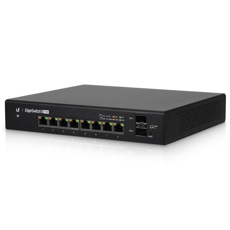 Ubiquiti EdgeSwitch 8 150W Switch Gestionable 8 Puertos Gigabit PoE + 2 ...