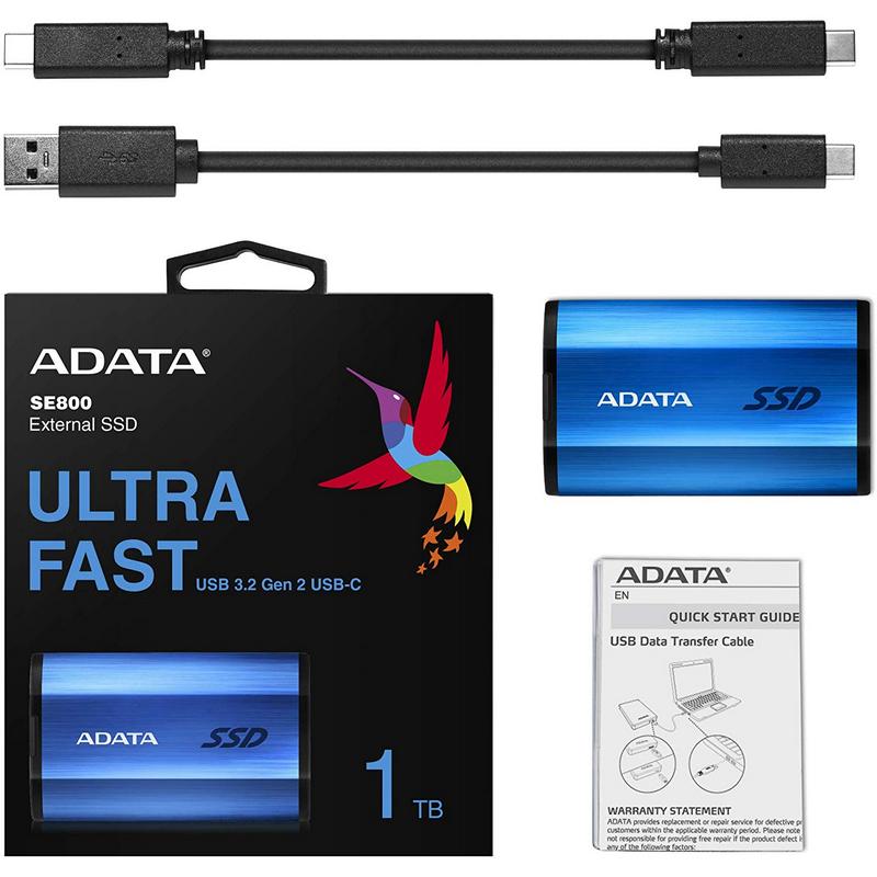 Adata SE800 SSD 1TB USB 3.2 Azul | PcComponentes.com