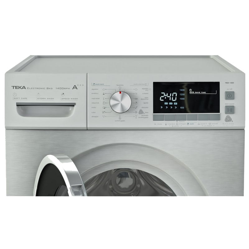Teka SPA TKD 1480 Lavadora Carga Frontal 8Kg A+++ Acero Inoxidable ...