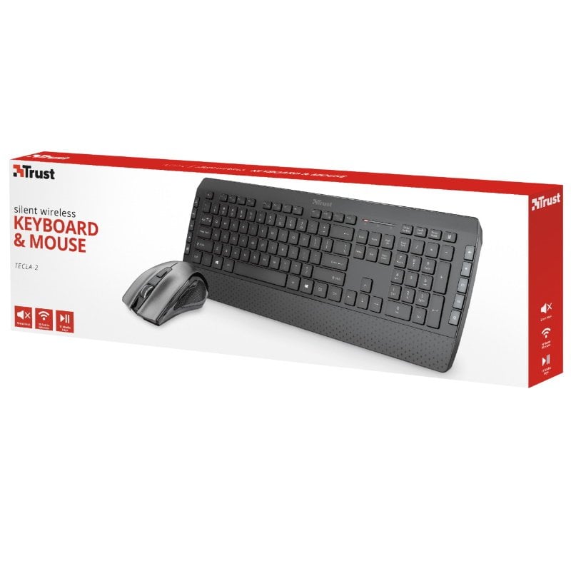 Trust Tecla-2 Wireless Teclado e Rato Sem Fios (PT) | PcComponentes.pt