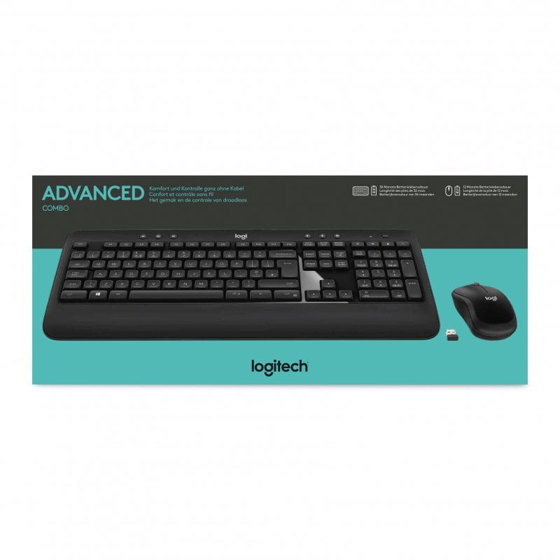 Logitech Advanced Combo Teclado + Ratón Inalámbricos Negros ...