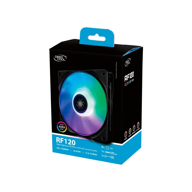 DeepCool RF 120 Pack 3 Ventiladores 120mm RGB | PcComponentes.com
