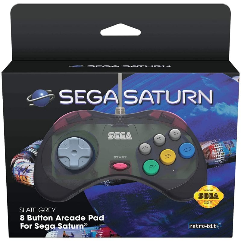 Retro Bit Sega Saturn Gamepad Gris | PcComponentes.fr