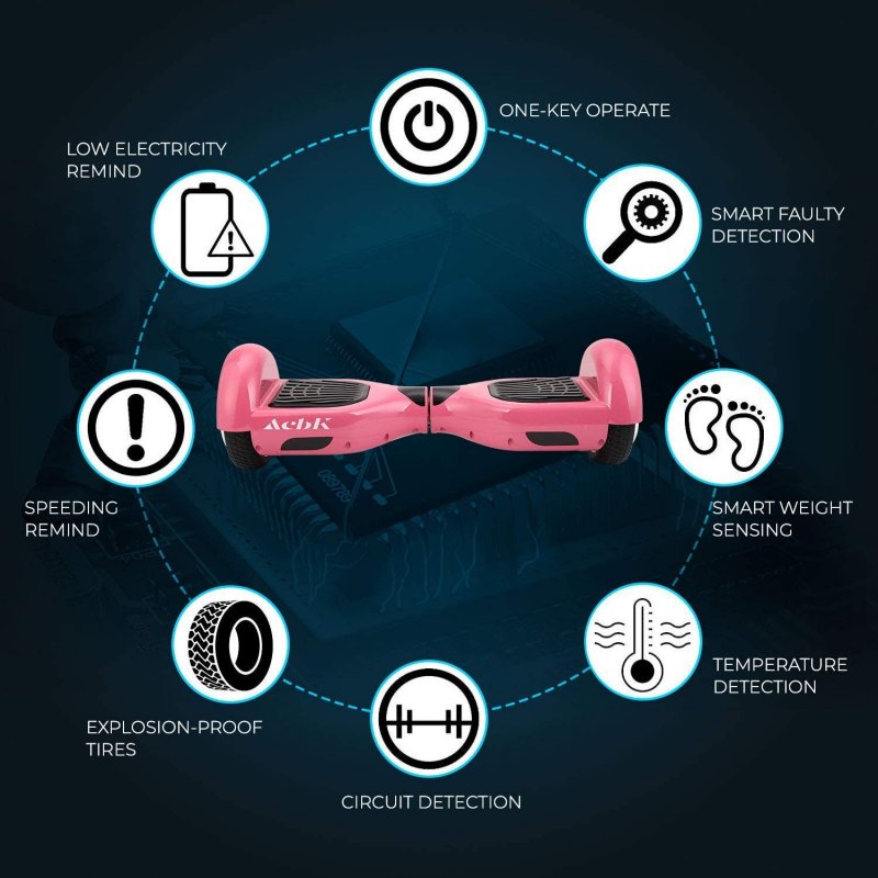ACBK D01 Basic Hoverboard Rosa | PcComponentes.com
