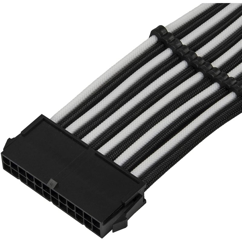 SilverStone PP07E-MBBW Cable Extensor de Alimentación Flexible 24 Pin ...