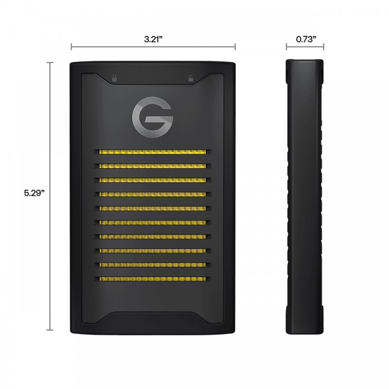 G-Technology SSD NVMe 2TB con Cifrado ArmorLock USB-C Negro/Amarillo ...