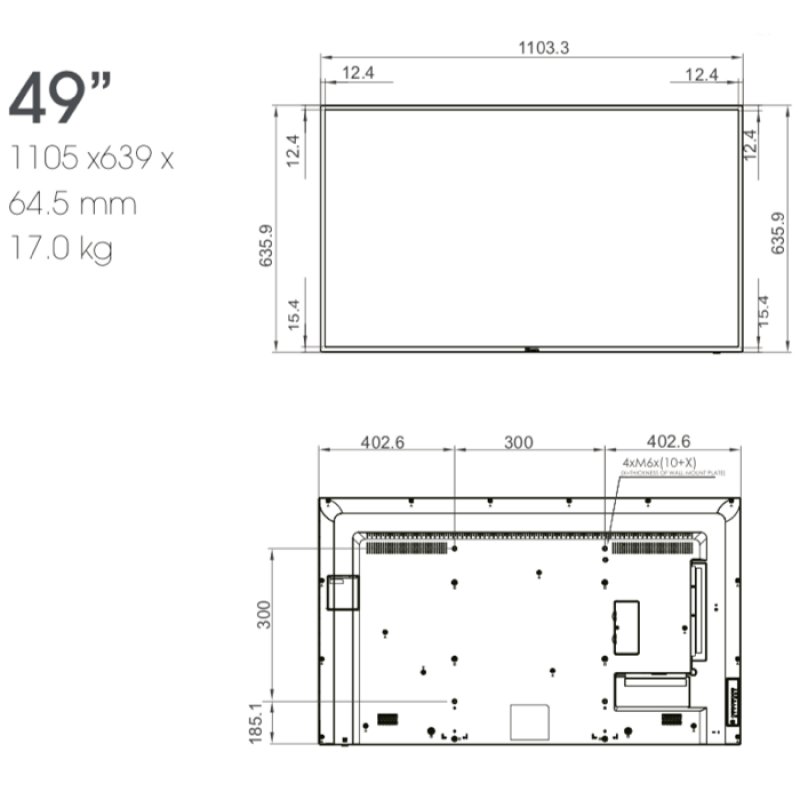Hisense 49BM66AE Pantalla de Señalización LED 49" UltraHD 4K ...