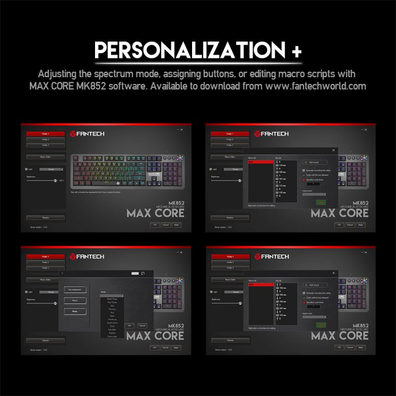Fantech Max Core MK852 Teclado Gaming Negro | PcComponentes.com