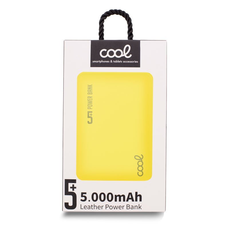 Cool Power Bank 5000 MAh Leather Amarilla | PcComponentes.com