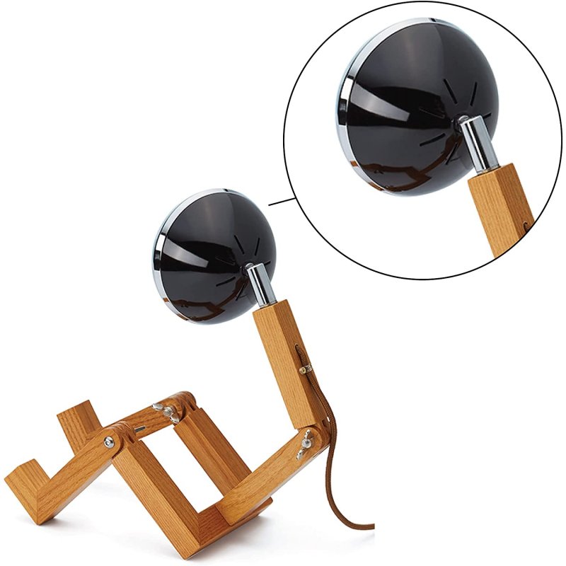 Piffany Mr. Wattson Lámpara de Mesa Mini LED Negra | PcComponentes.fr