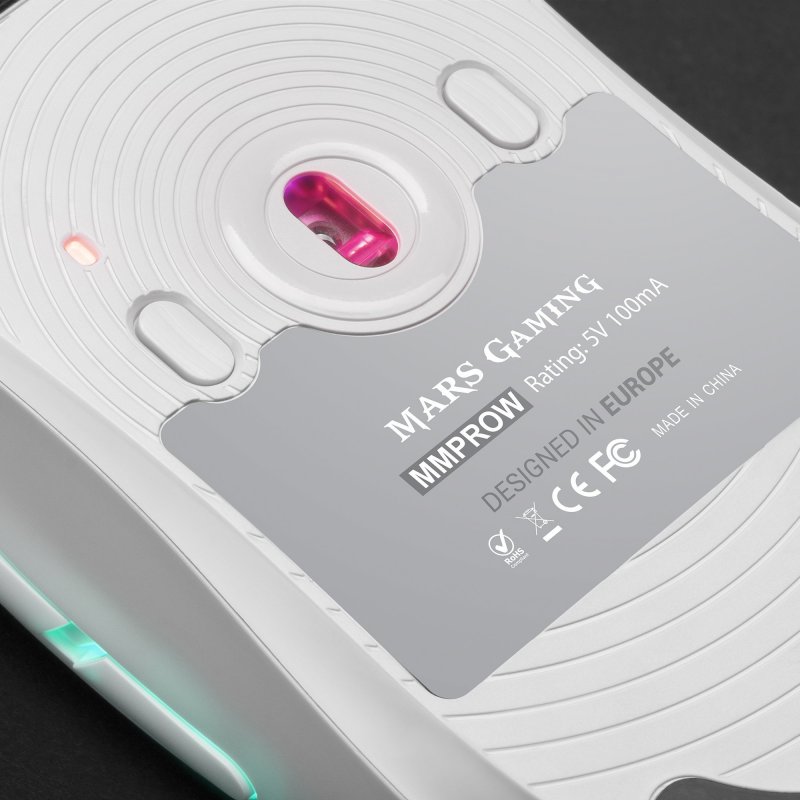 Mars Gaming MMPROW Ratón Gaming RGB 32000 DPI Blanco | PcComponentes.com