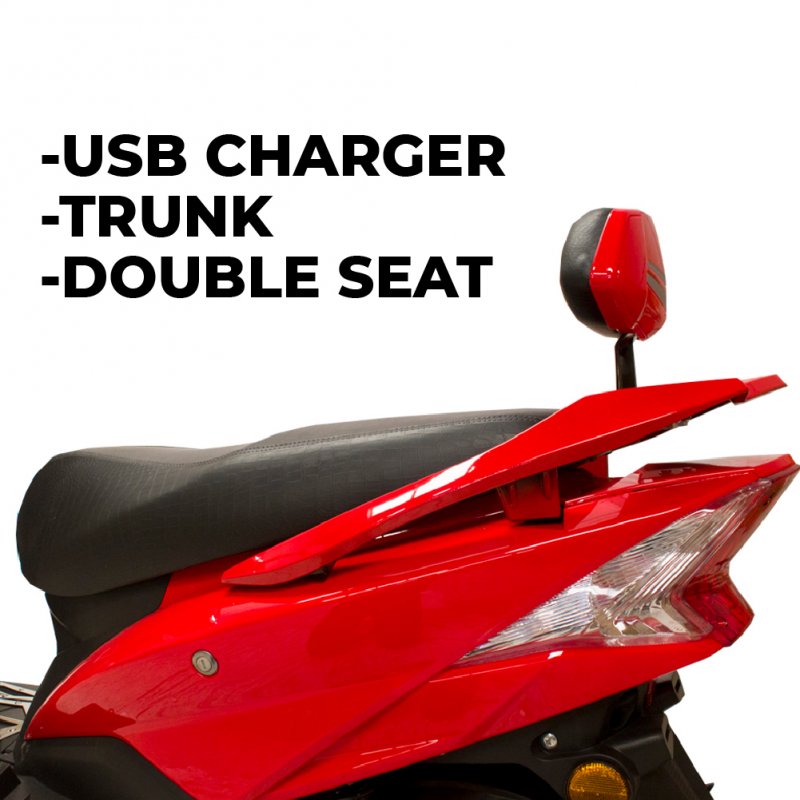 Sunra Hawk Scooter Eléctrica Matriculable 1800W/20Ah Rojo Brillo ...