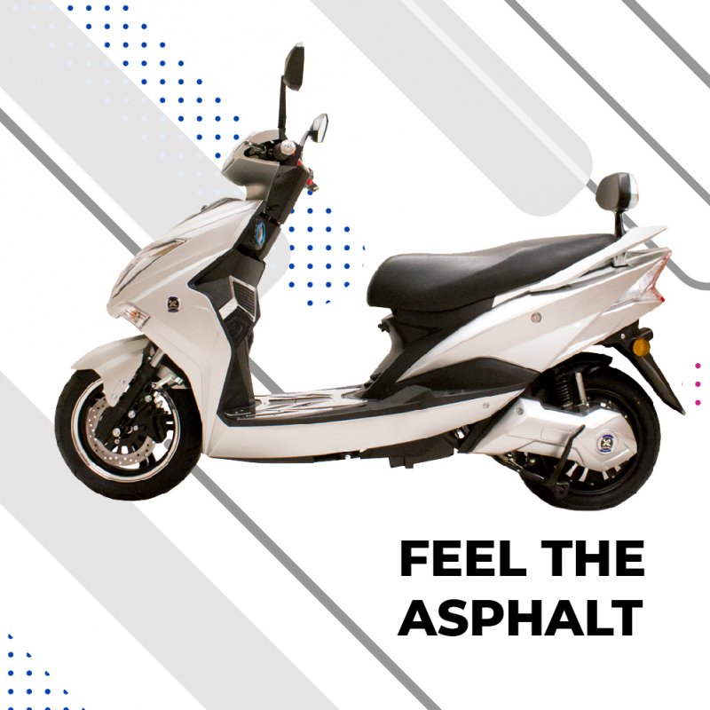 Sunra Hawk Scooter Eléctrica Matriculable 1800W/20Ah Plata Brillo ...