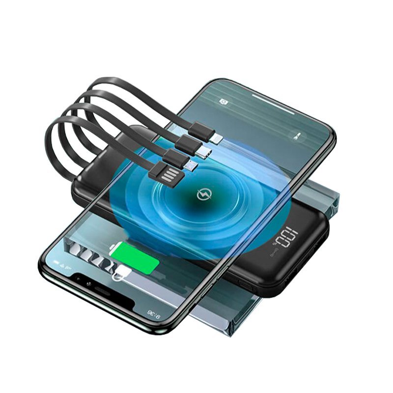 Cool Powerbank 10 000 mAh 4 Connexions + Chargement Sans Fil Noir ...