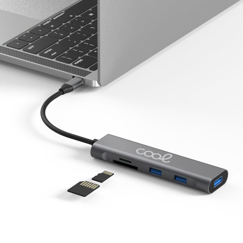 Cool Hub Tipo-C 5 Puertos 3x USB 3.0/SD/Micro SD | PcComponentes.com