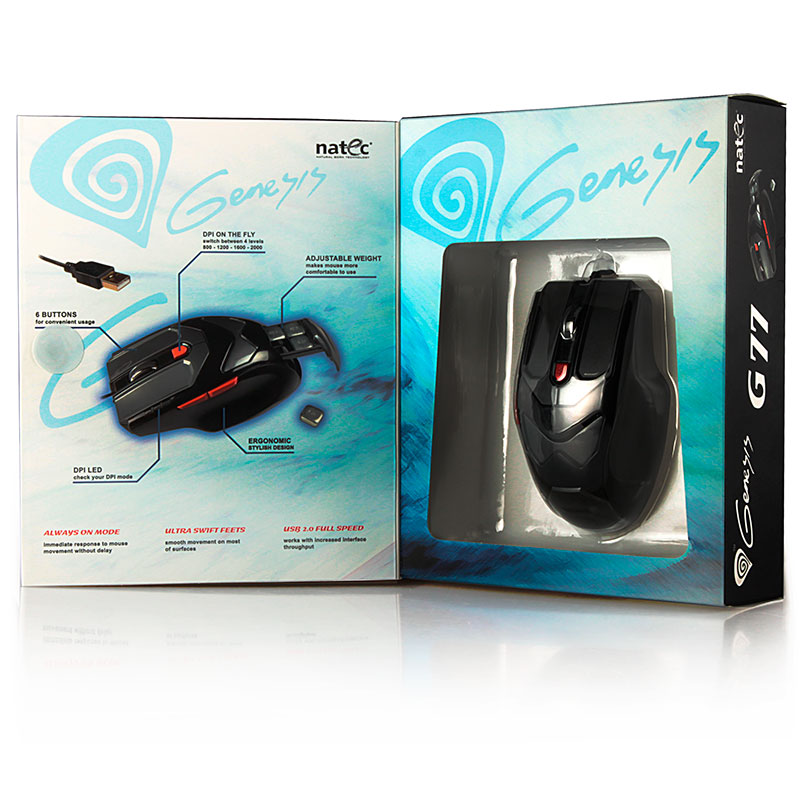 Genesis G77 Gaming Mouse 2000 DPI Optical |PcComponentes