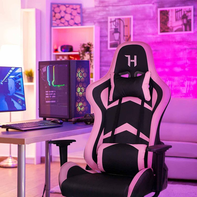 7H Seven House Titán Silla Gaming Rosa | PcComponentes.com