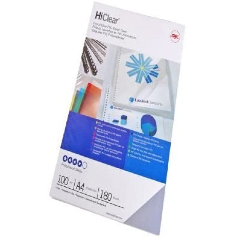 GBC Portada PVC Transparente 180 Mic DinA4 100 Uds | PcComponentes.pt