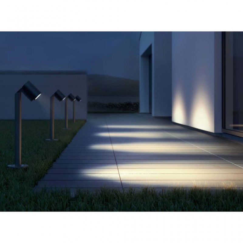 Sensor Steinel Spot Way conecta luz de rua externa com sensor de movimento 7W preto ...