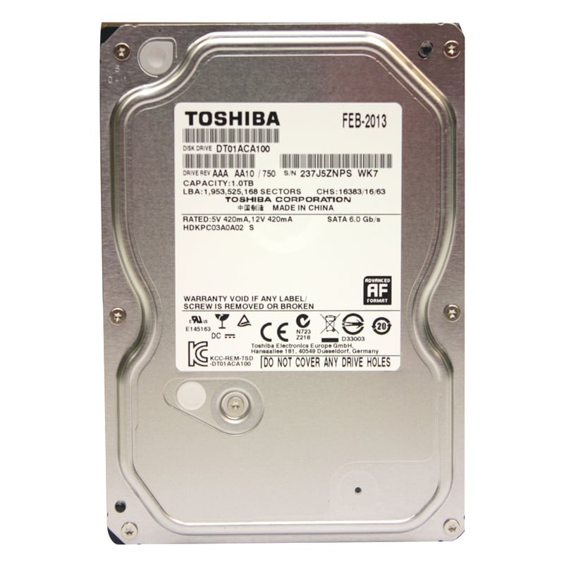 Toshiba DT01ACA100 1TB 7200rpm | PcComponentes