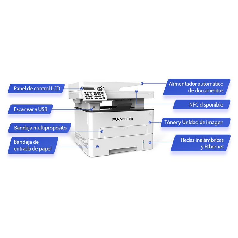 Pantum M7200FDW Impressora Multifunções Laser Monocromática Duplex WiFi ...