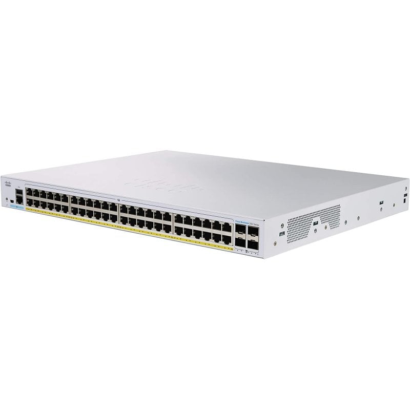 Cisco CBS350-48FP-4G-EU Switch de Red 48 Puertos GE PoE Completa Plata ...