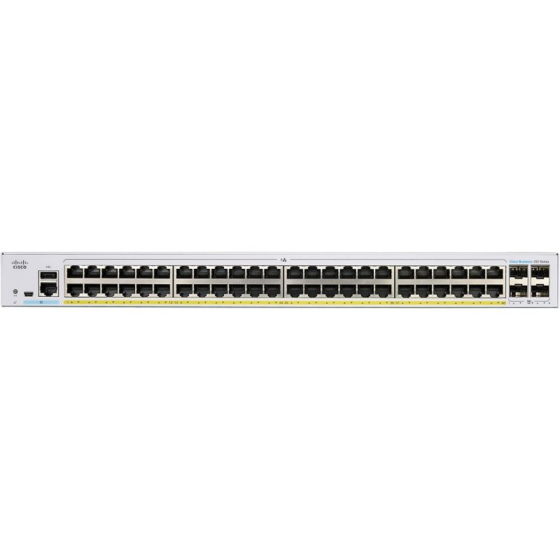Cisco CBS350-48FP-4G-EU Switch réseau 48 ports GE PoE complet argent ...