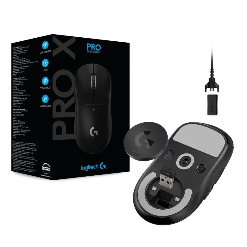 Logitech Pro X Superlight Ratón Inalámbrico Gaming 25400DPI Negro ...
