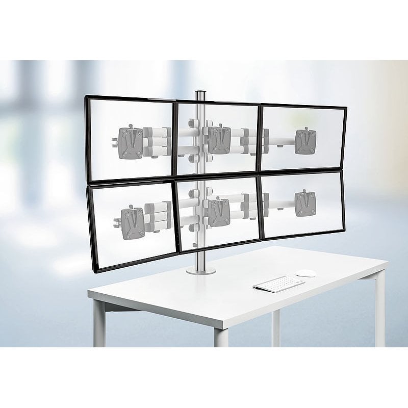 Novus TSS Sextett Support Télescopique Professionnel pour 6 Moniteurs VESA 75/100 Max 48kg ...