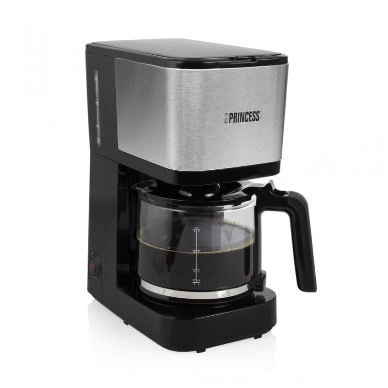 Princess Compact 12 Cafeteira 1.25L 750W Preta/Prateada | PcComponentes.pt
