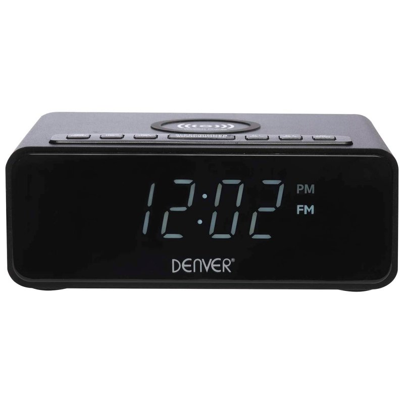 Denver Electronics CRQ-105 Radio Despertador Digital con Cargador Qi ...