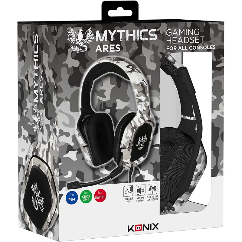 Konix Mythics Ares Headset Gaming Multiplataforma Camuflagem ...