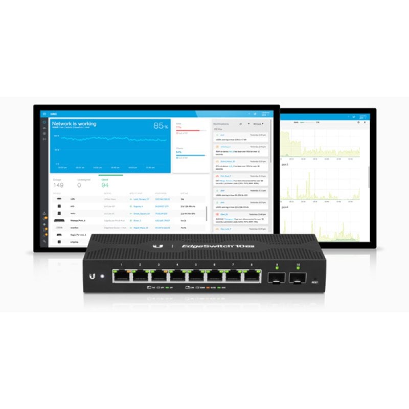 Ubiquiti EdgeSwitch 10X Switch Gigabit de 10 Puertos Gestionado con ...