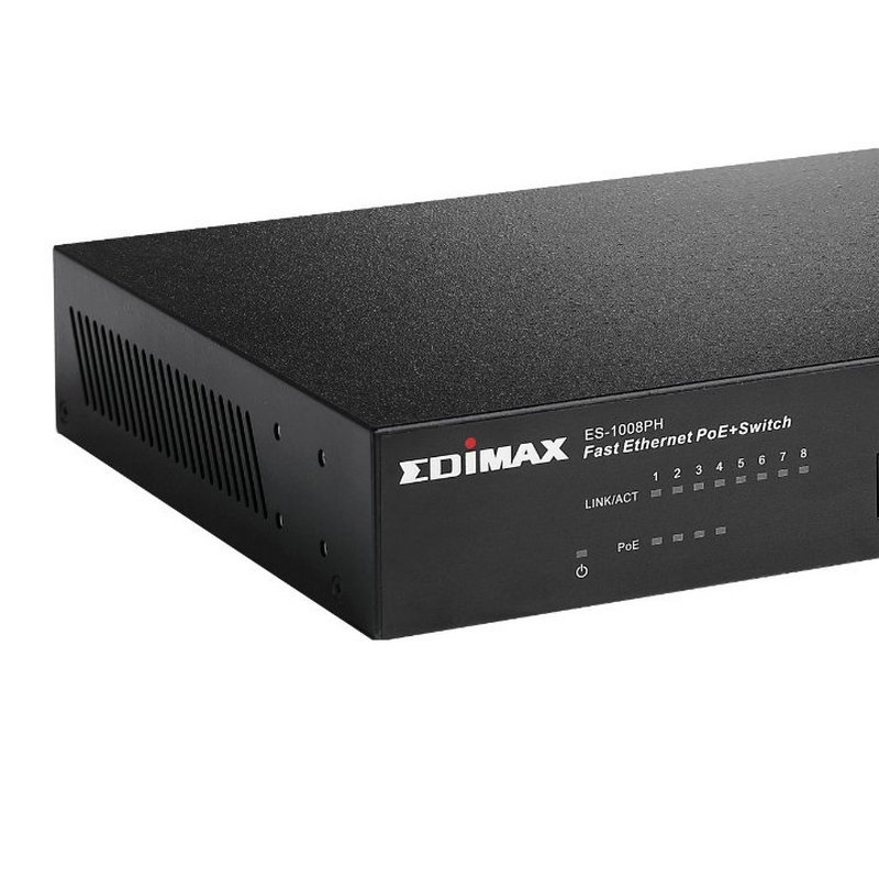 Edimax ES-1008PH Switch Rack Fast Ethernet 8 Puertos 4 PoE+ ...